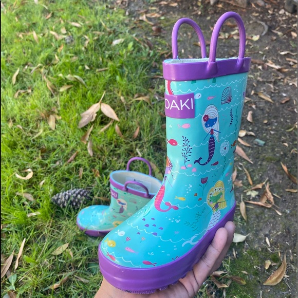 Shoes | Mermaids Loop Handle Rubber Rain Boots | Poshmark
